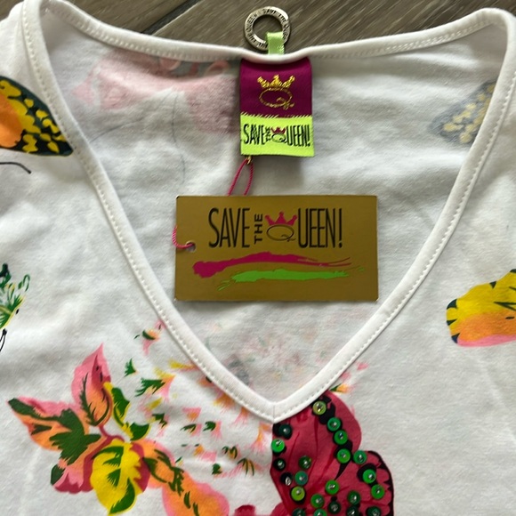 Save The Queen | Tops | Save The Queen Made In Italy Butterfly Motif ...
